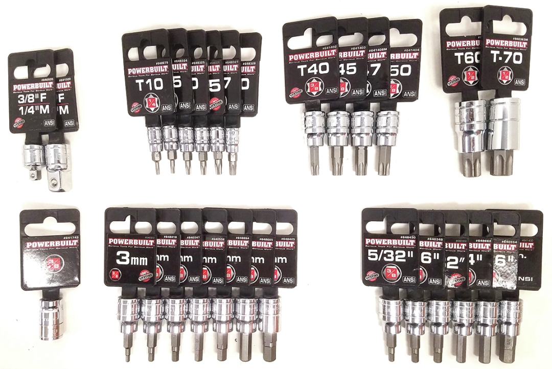 MBS Omaha, a div. of Omaha Distributing Co., Inc: Powerbuilt 28 PC Torx & Hex Socket Set