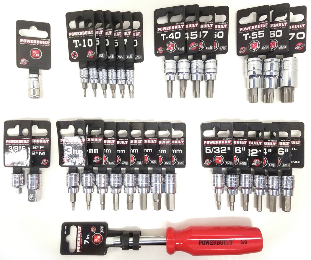 MBS Omaha, a div. of Omaha Distributing Co., Inc: Powerbuilt 31 PC Torx & Hex Socket Set